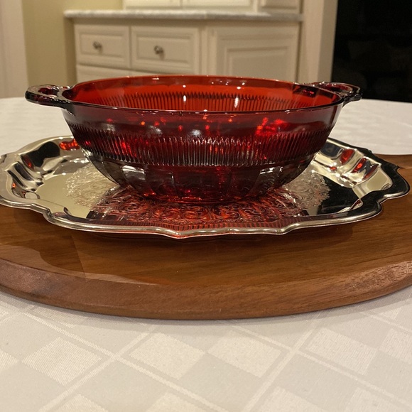 Anchor Hocking | Kitchen | Vintage Anchor Hocking Coronation Ruby Bowl ...